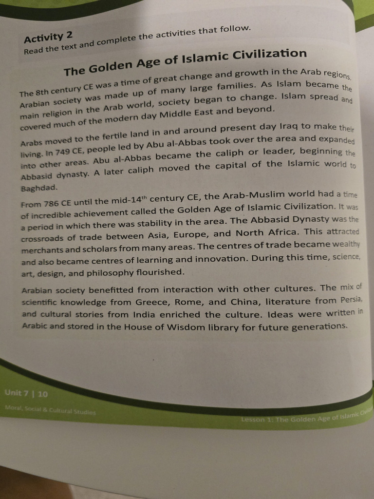 MSCS Studies - The Golden Age of Islamic Civilization | PDF