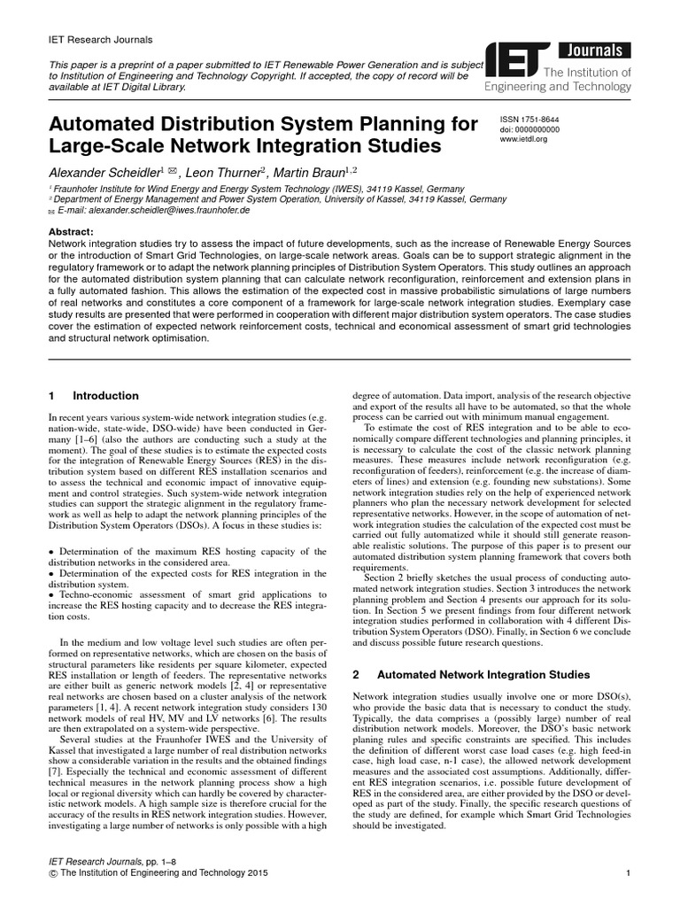 Automated Distribution System Planning For | PDF | Metaheuristic | Mathematical Optimization