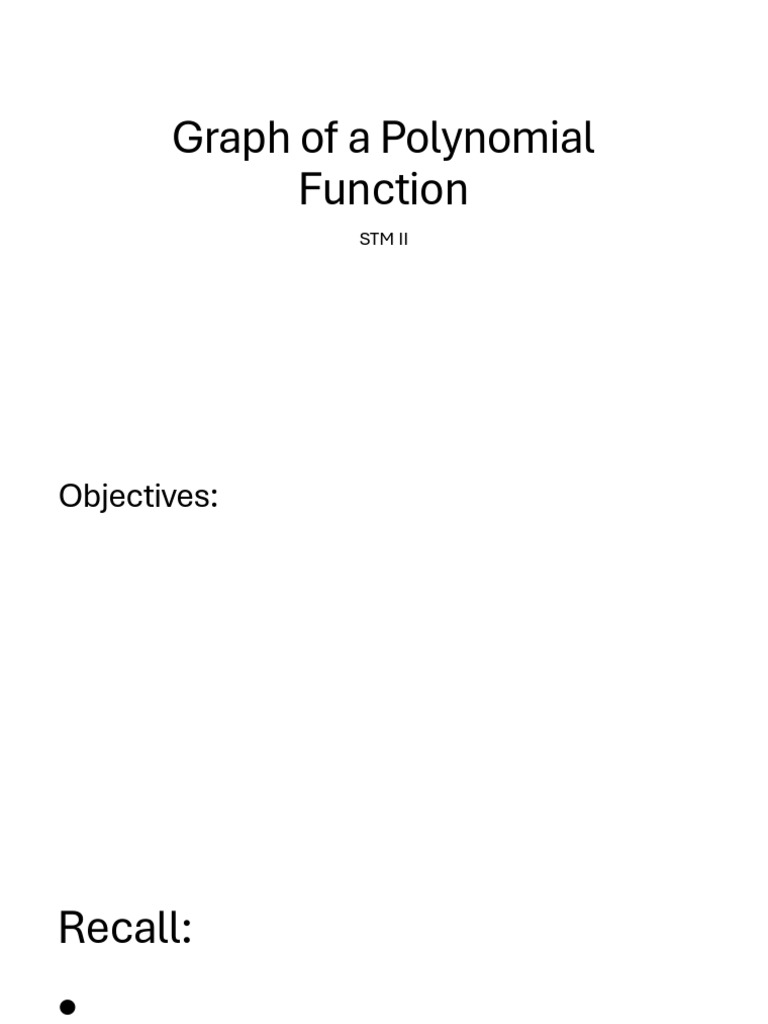 Graph of A Polynomial Function | PDF