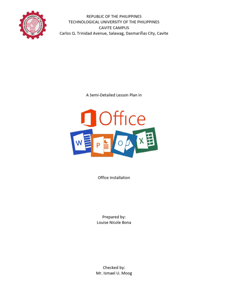 (LESSON PLAN) Office Installation | PDF | Microsoft Office | Computing