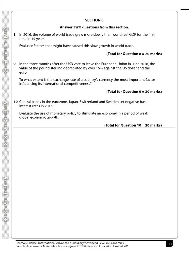 Economics Unit 4 Essay Questions | PDF | Euro | Gross Domestic Product