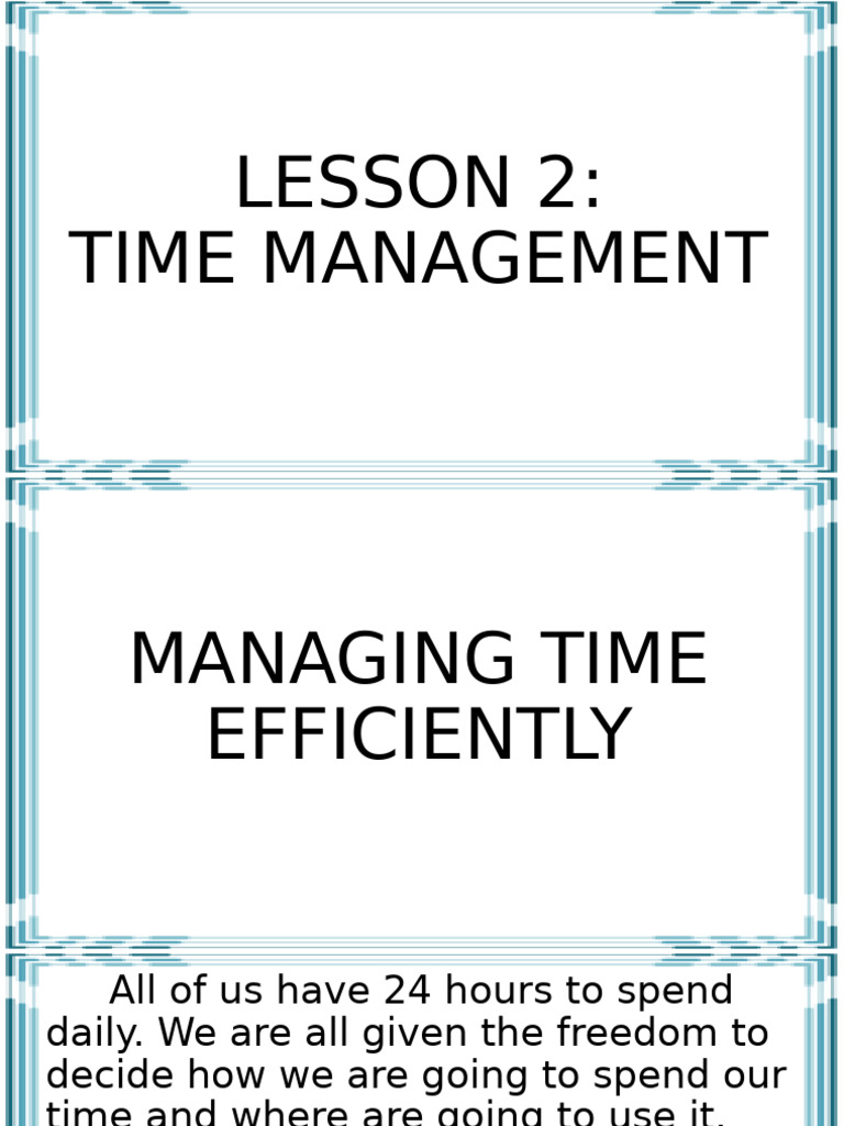 Efficient Time Management Tips | PDF