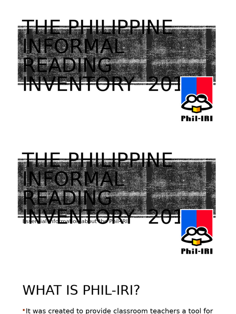 The Philippine Informal Reading Inventory 2018 | PDF | Reading ...