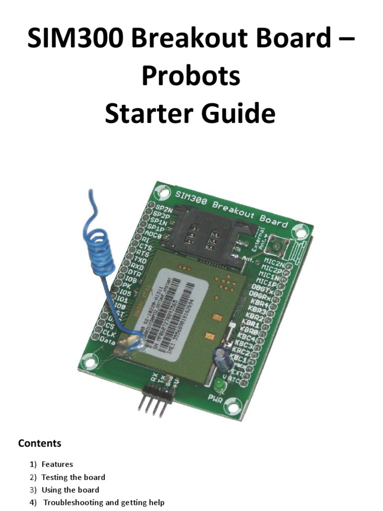 SIM300 Breakout Board - Manual | PDF | Electrical Connector | General ...