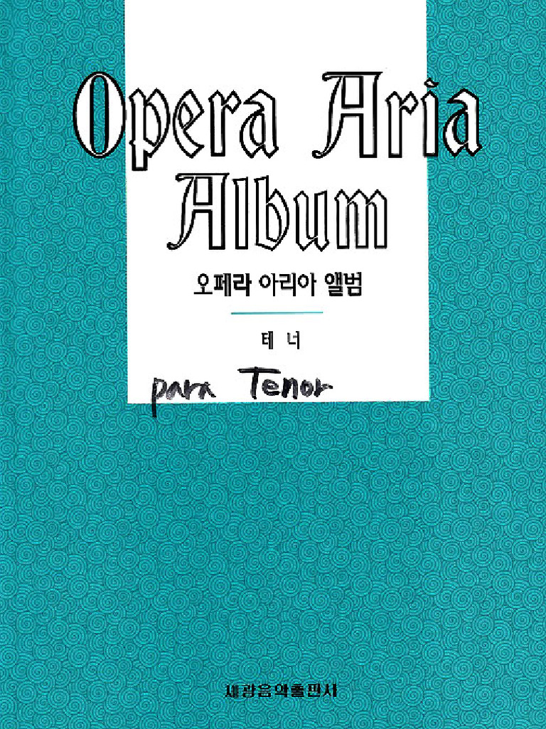 Opera Aria Album Tenore | PDF