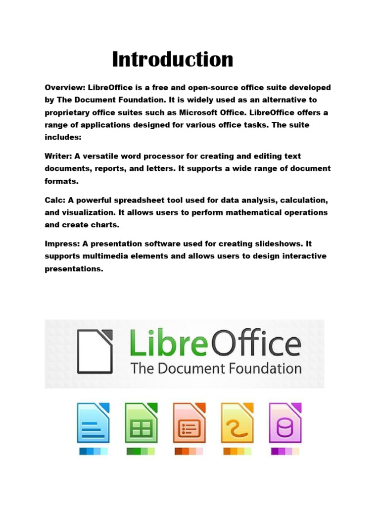 Introduction to LibreOffice Suite | PDF | Computer Science ...