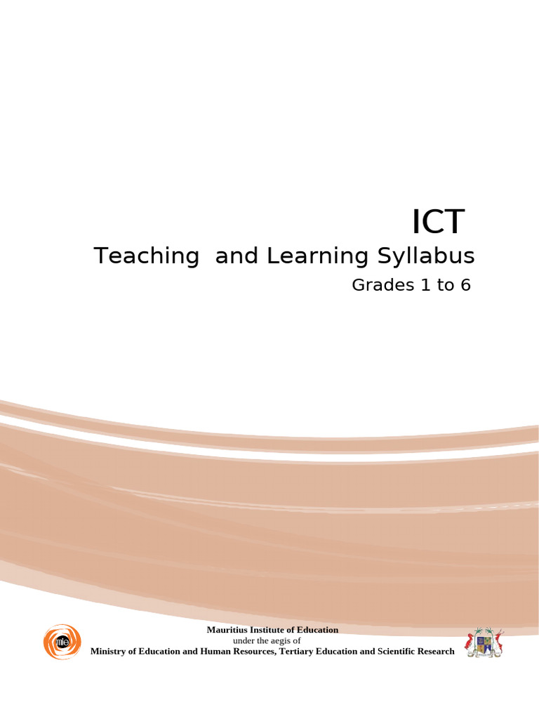 Syllabus ICT 25.11.16(1) | PDF | Educational Technology | World Wide Web