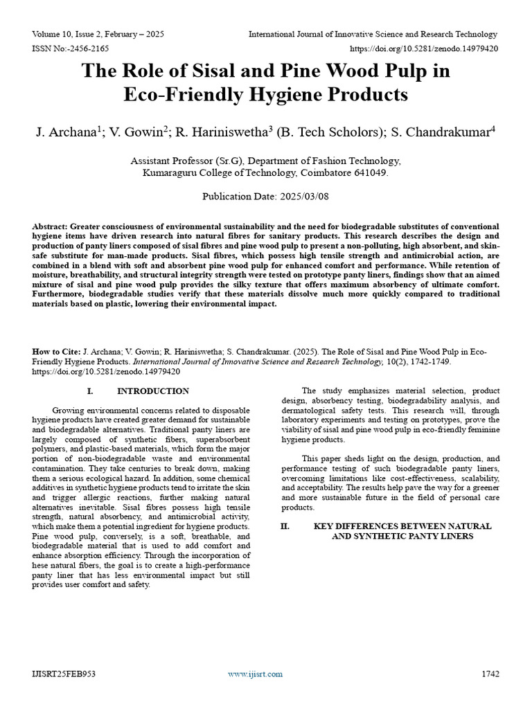 The Role of Sisal and Pine Wood Pulp in Eco-Friendly Hygiene Products ...