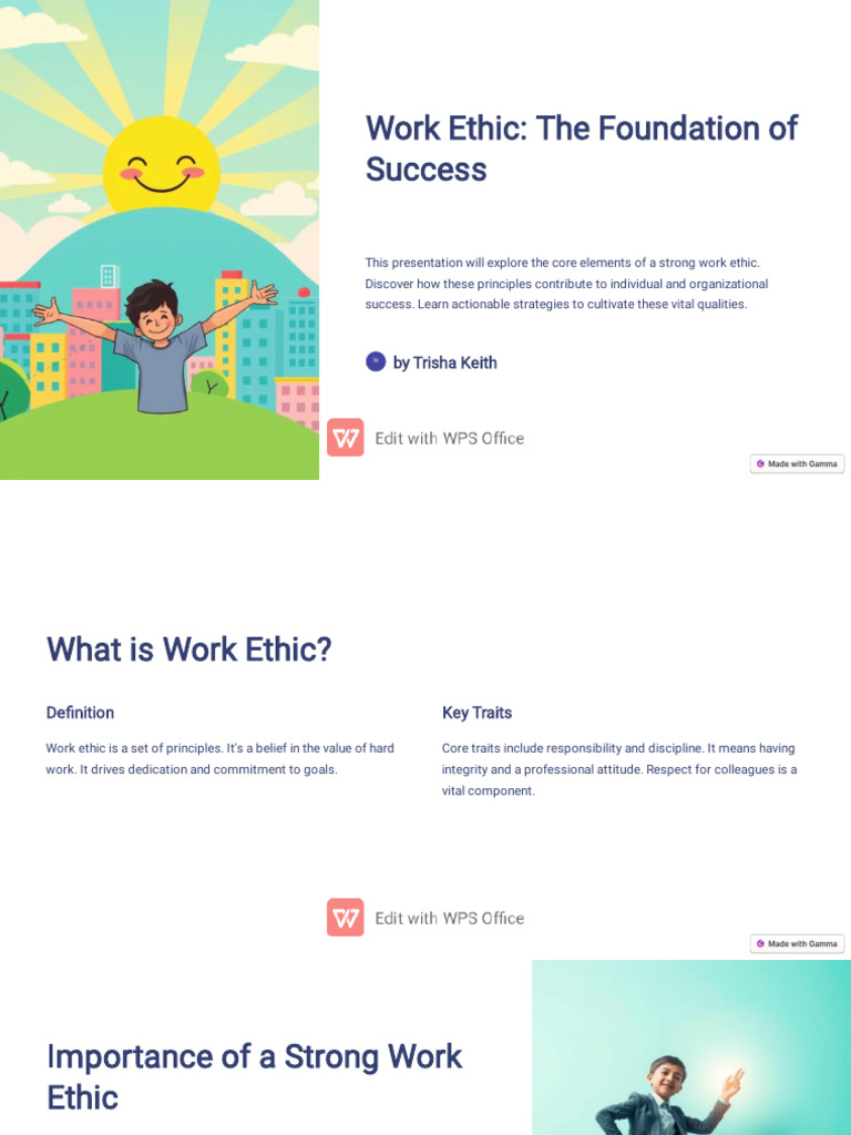 Building a Strong Work Ethic for Success | PDF | Disciplines ...