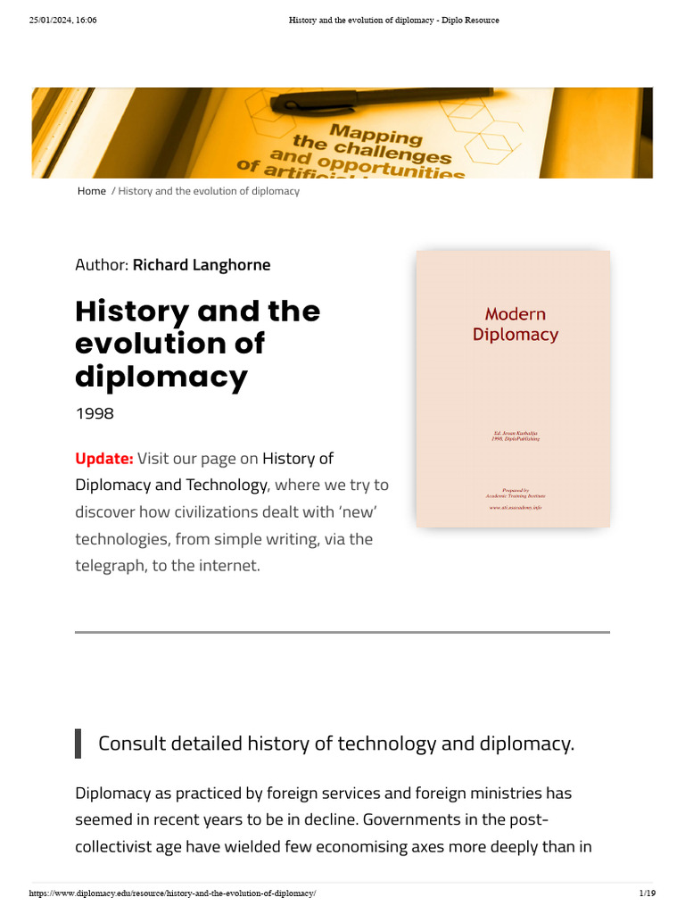 Evolution of Diplomacy Explained | PDF | Diplomacy | Ambassador