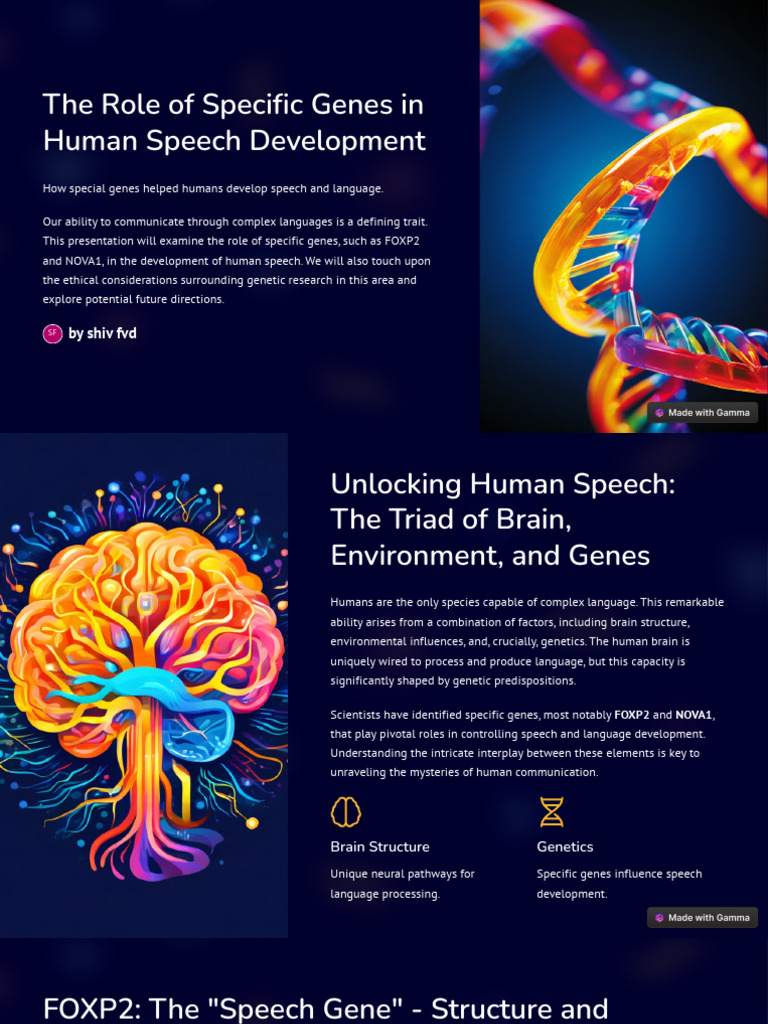 The Role of Specific Genes in Human Speech Development | PDF | Autism ...