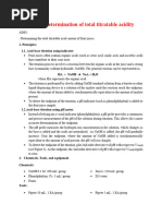 Unit 2-Determination of Total Titratable Acidity | PDF | Titration ...