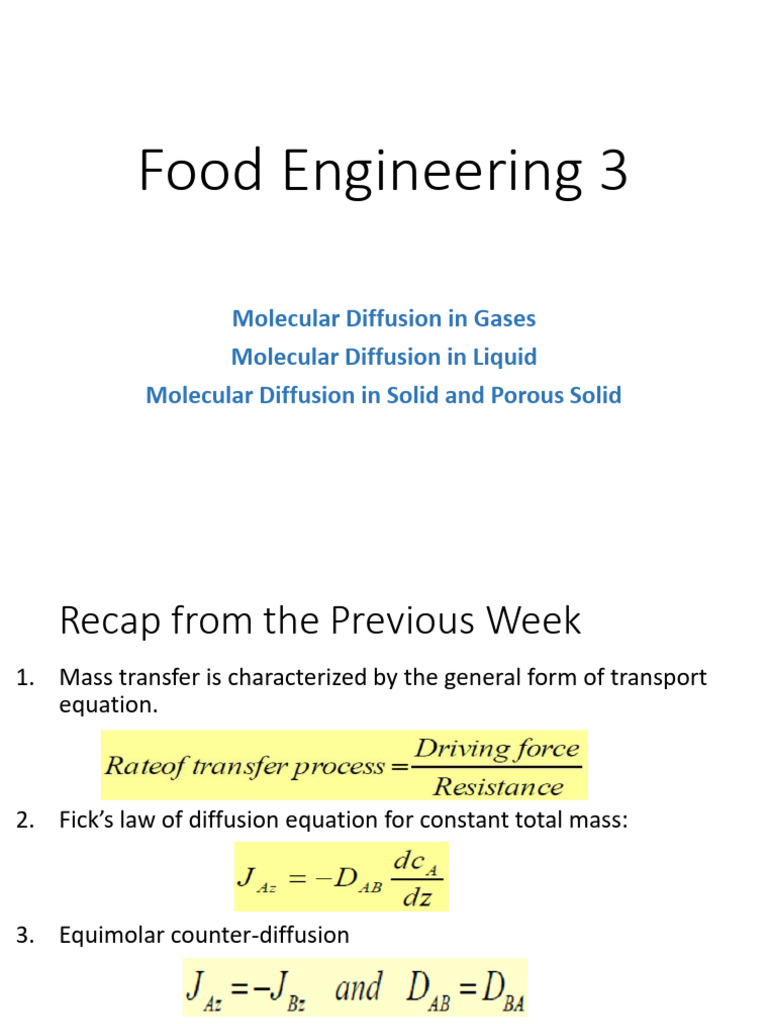 Understanding Molecular Diffusion Principles | PDF