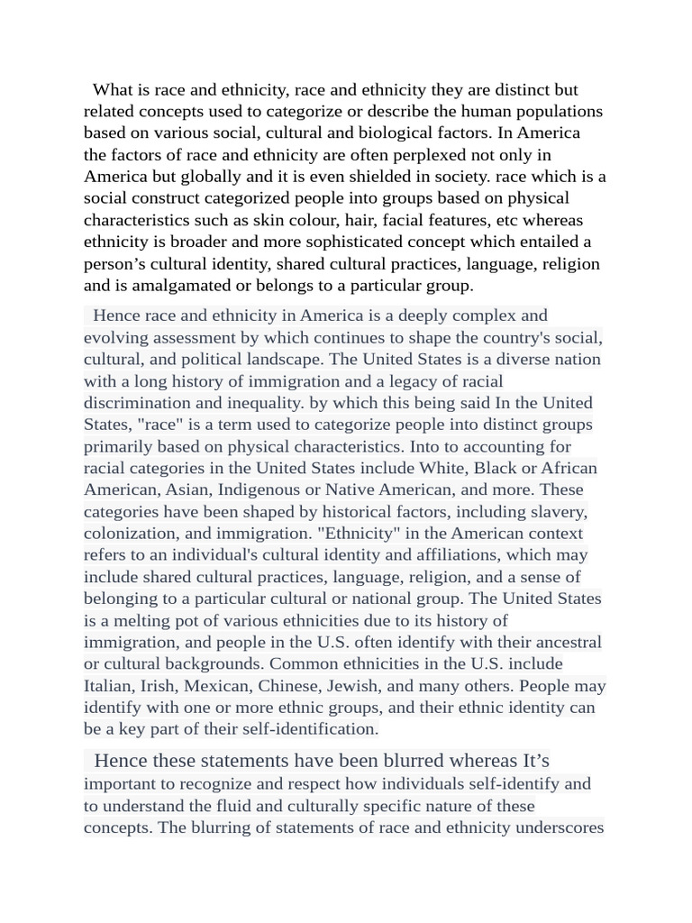What Is Race and Ethnicity | PDF | Race (Human Categorization) | Ethnicity