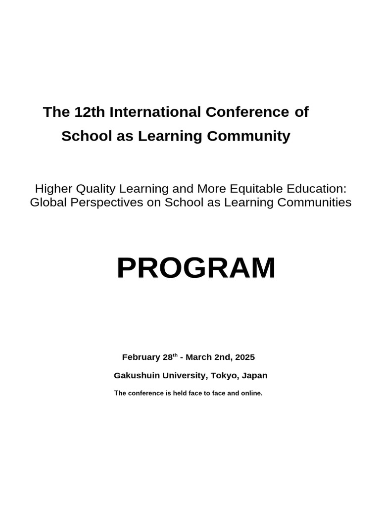 The 12th SLC Program | PDF | Teachers | Pedagogy