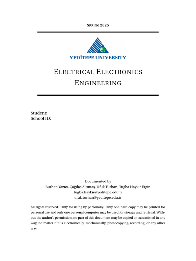 EE211 Lab Book Spring 25 | PDF | Inductor | Resistor