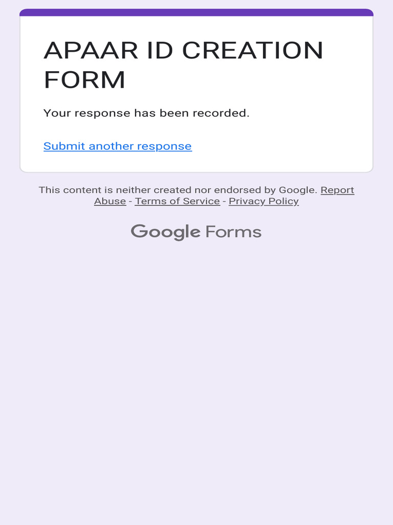 APAAR ID Creation Form Guide | PDF