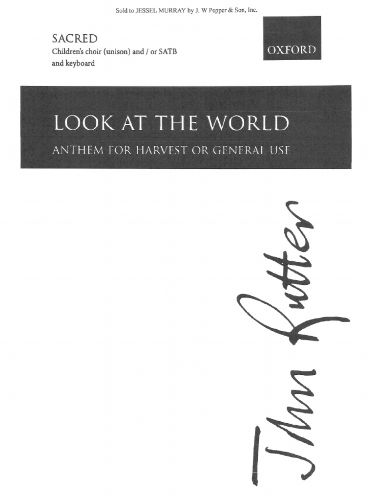 Rutter_Look At the World | PDF