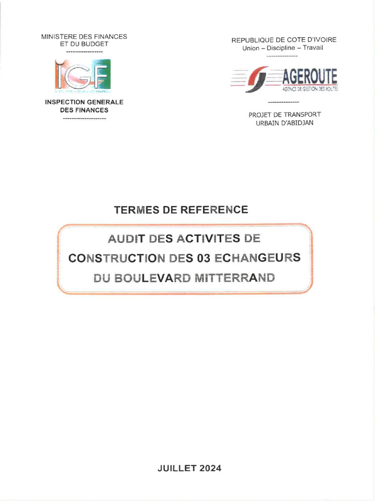 Termes de Reference | PDF