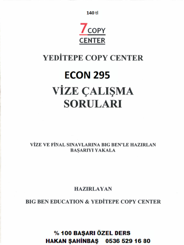 Econ 111 Vi̇ze | PDF