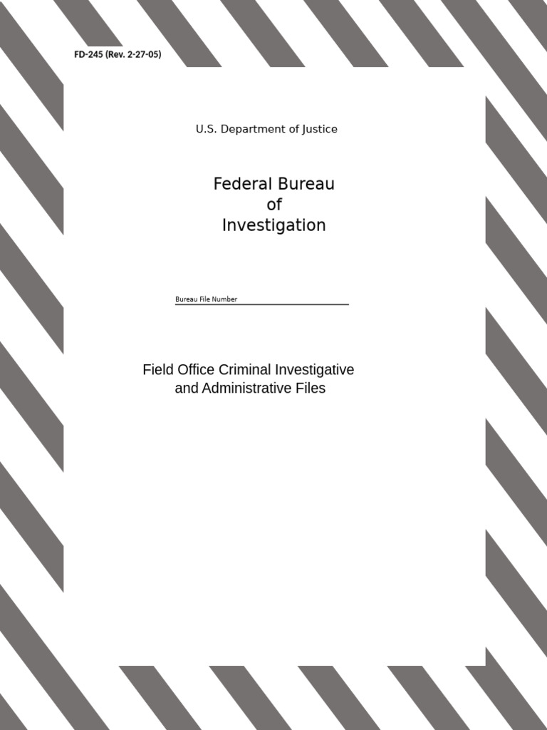FBI Field Office Criminal Files | PDF