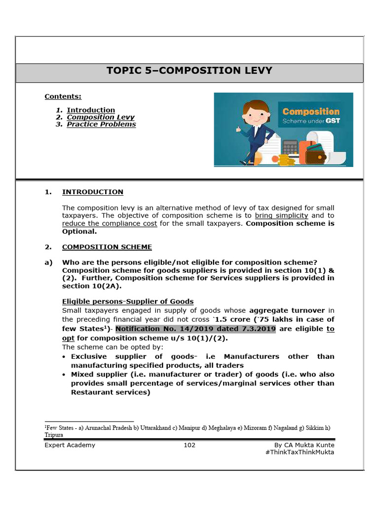 Composition Levy Guide for Small Taxpayers | PDF | Taxes | Government ...