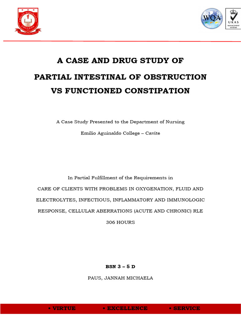 Paus Case Study | PDF | Constipation | Gastroenterology
