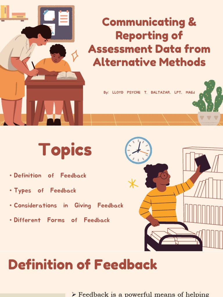 Lesson 9 - Communicating and Reporting of Assessment Data from ...