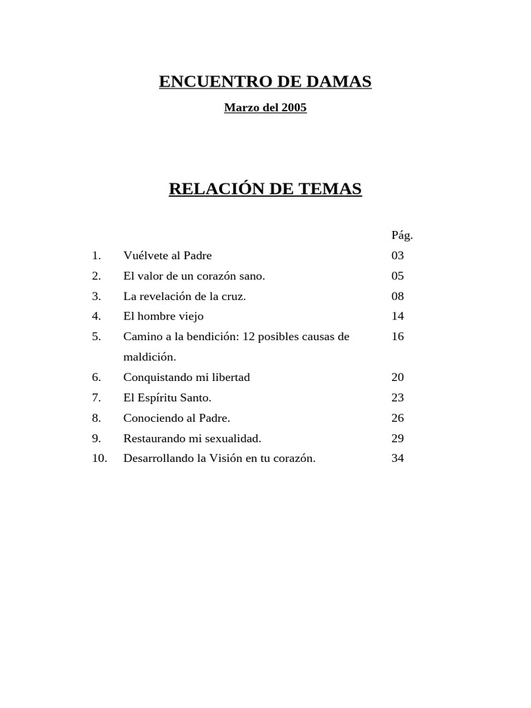 Encuentro de Damas: Temas de Fe y Sanidad | PDF | Jesús | Pecado