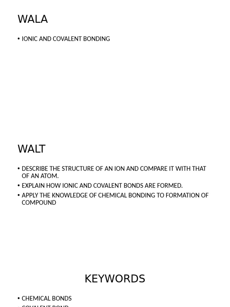 Ionic and Covalent Bonding Explained | PDF | Ion | Ionic Bonding
