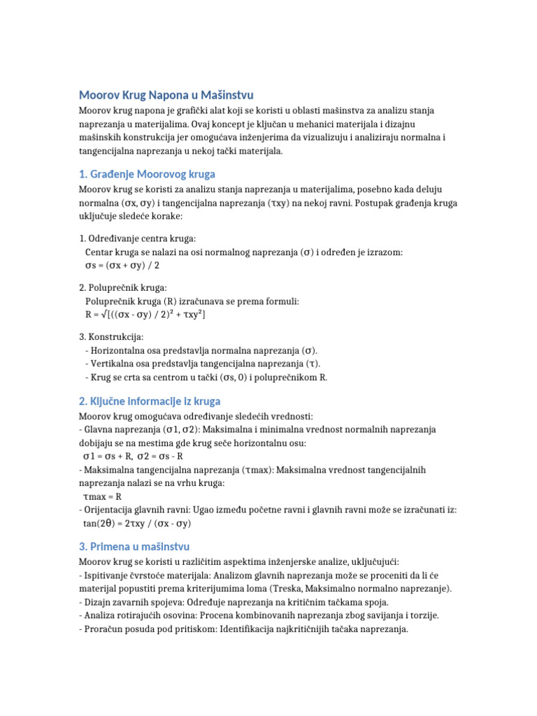 Moorov Krug Napona | PDF