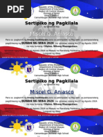 2025 Buwan NG Wika Sertipiko NG Pagkilala | PDF