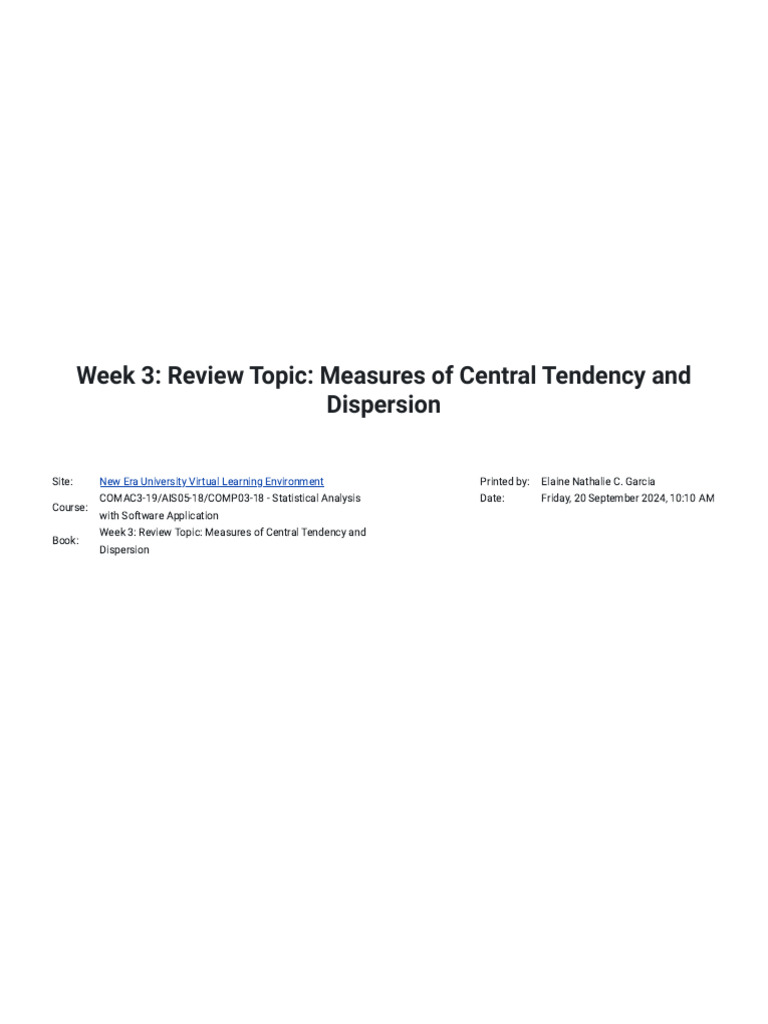 Week 3 - Review Topic - Measures of Central Tendency and Dispersion ...