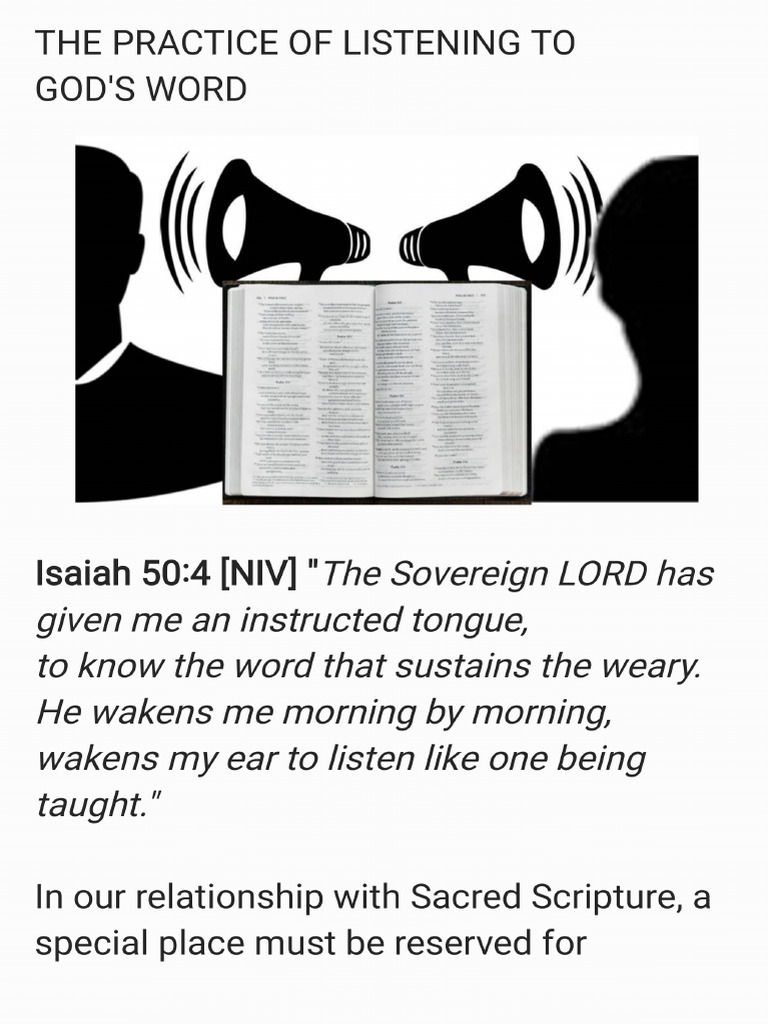The Practice of Listening To God's Word - 250310 - 011616 | PDF