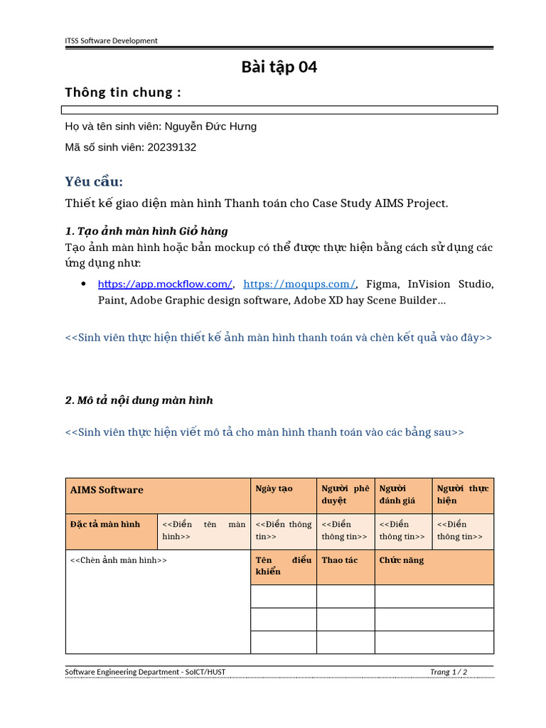 Bai Tap 04 - Thiet Ke Giao Dien Man Hinh Than | PDF