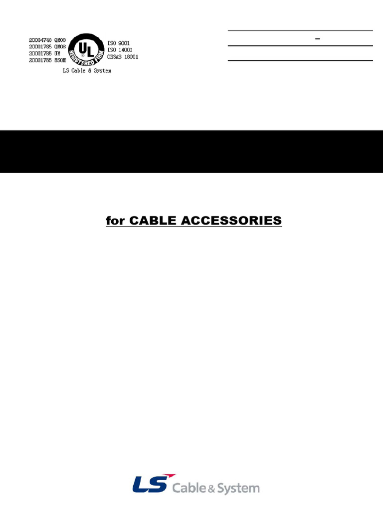 Annexure - 1 Installation Instructions For Cable Accessories | PDF ...