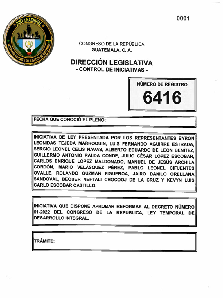 Iniciativa 6416 - 1 | PDF