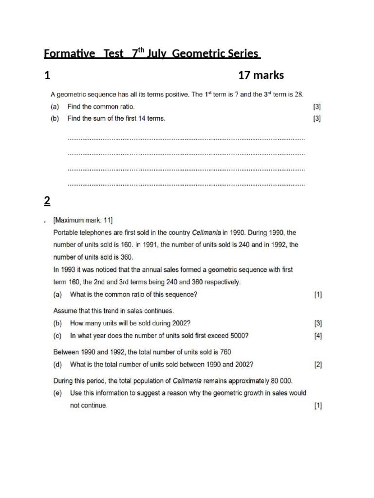 Geometric Series | PDF