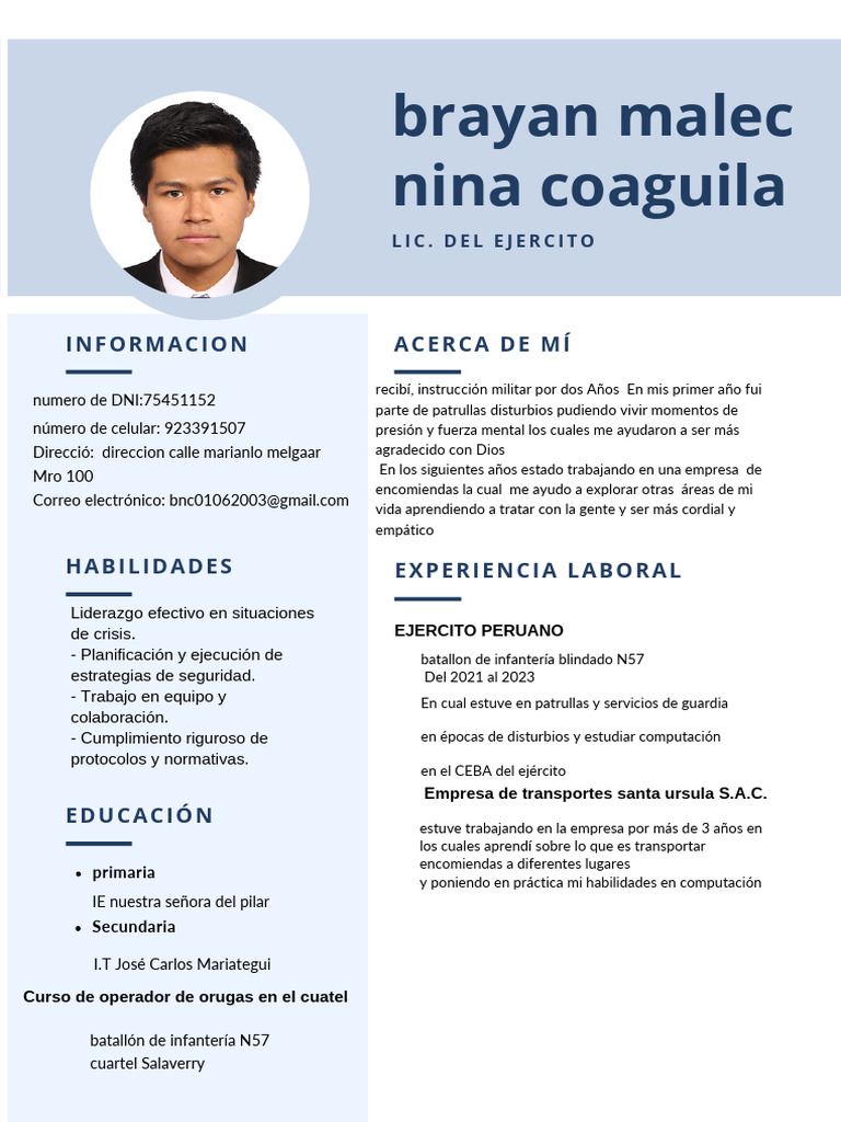 Currículum de Jeremías Pérez | PDF