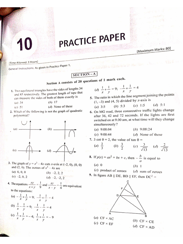 Practice Paper 10 | PDF