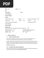 NYDA Grant and Voucher Application Form | PDF | Business | Ownership