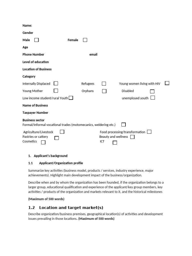 Eeep Phase 2 Mse Application Form | PDF | Sales | Economies