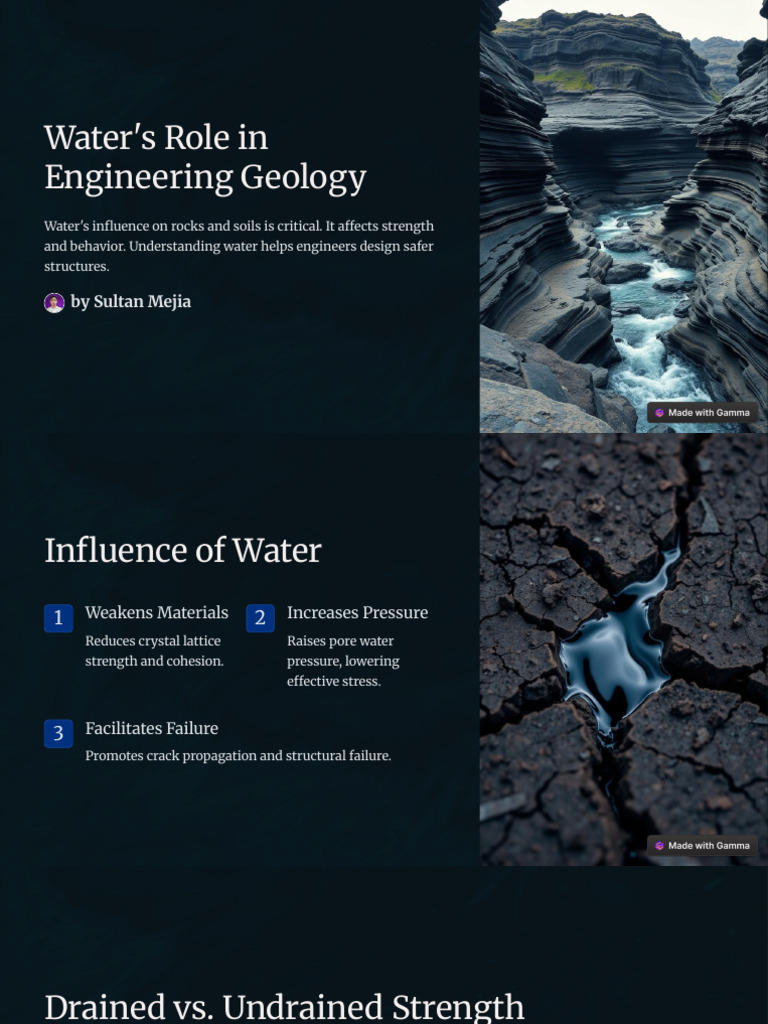 Waters Role in Engineering Geology | PDF