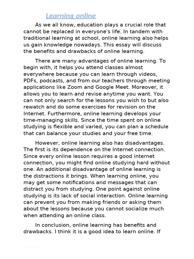 Learning Online | PDF