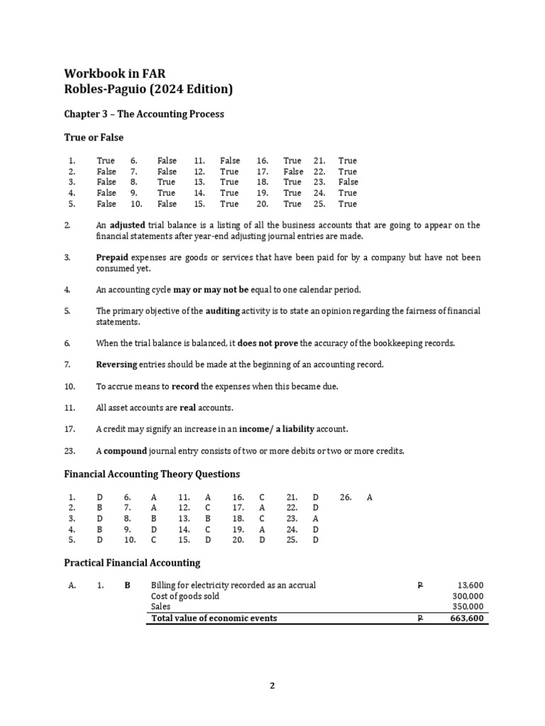 CH 3 (2024 Ed) Solman - The Accounting Process | PDF | Debits And Credits | Expense