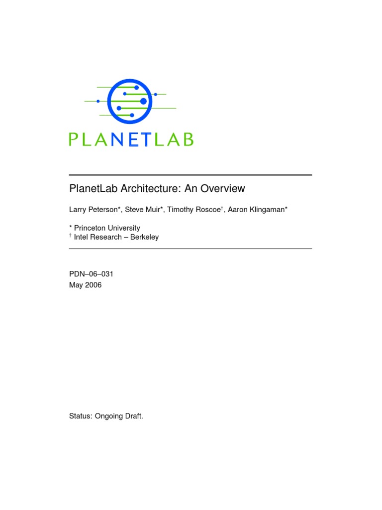 Planetlab Architecture: An Overview | PDF | Virtual Machine | Node ...
