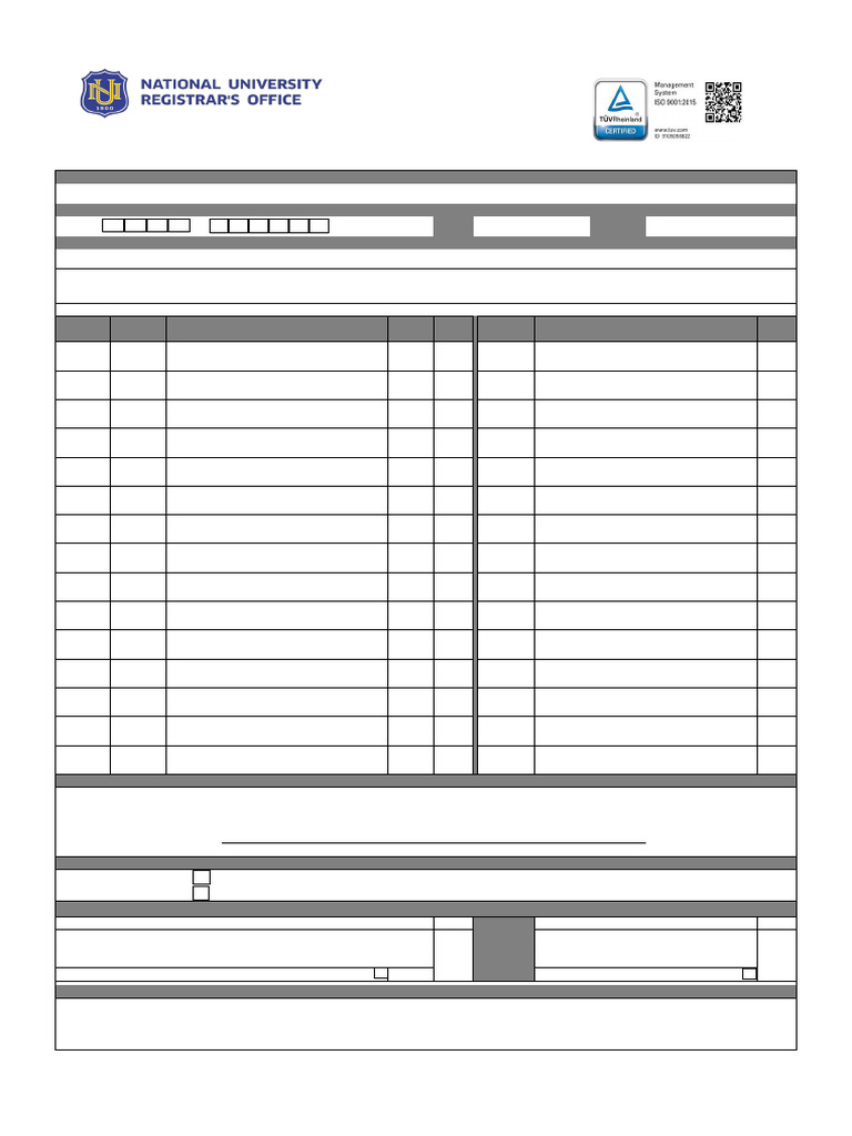Transfer Credit Application Form | PDF