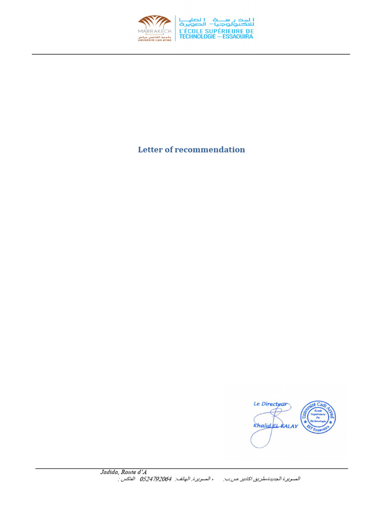 Lettre - de - Recommandation 2022 | PDF