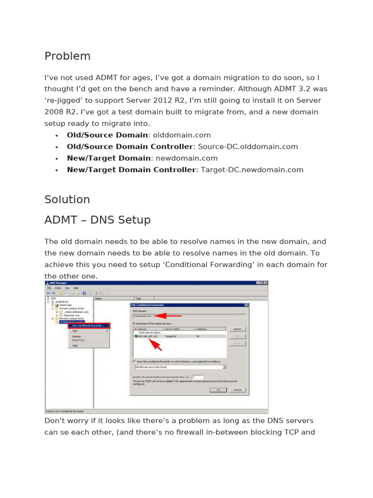 ADMT (Active Directory Migration Tool) Domain Migration ) | PDF | Group Policy | Computing