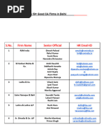 Top 50 CA Firms for Articleship in Delhi | PDF